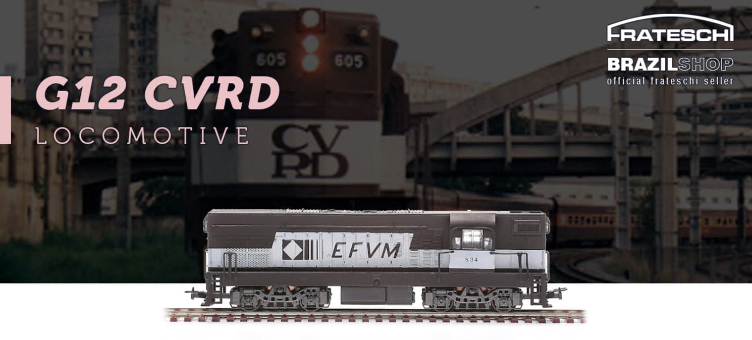 Frateschi Electric Locomotive G12 CVRD 3014 HO Miniature Brazilian ...
