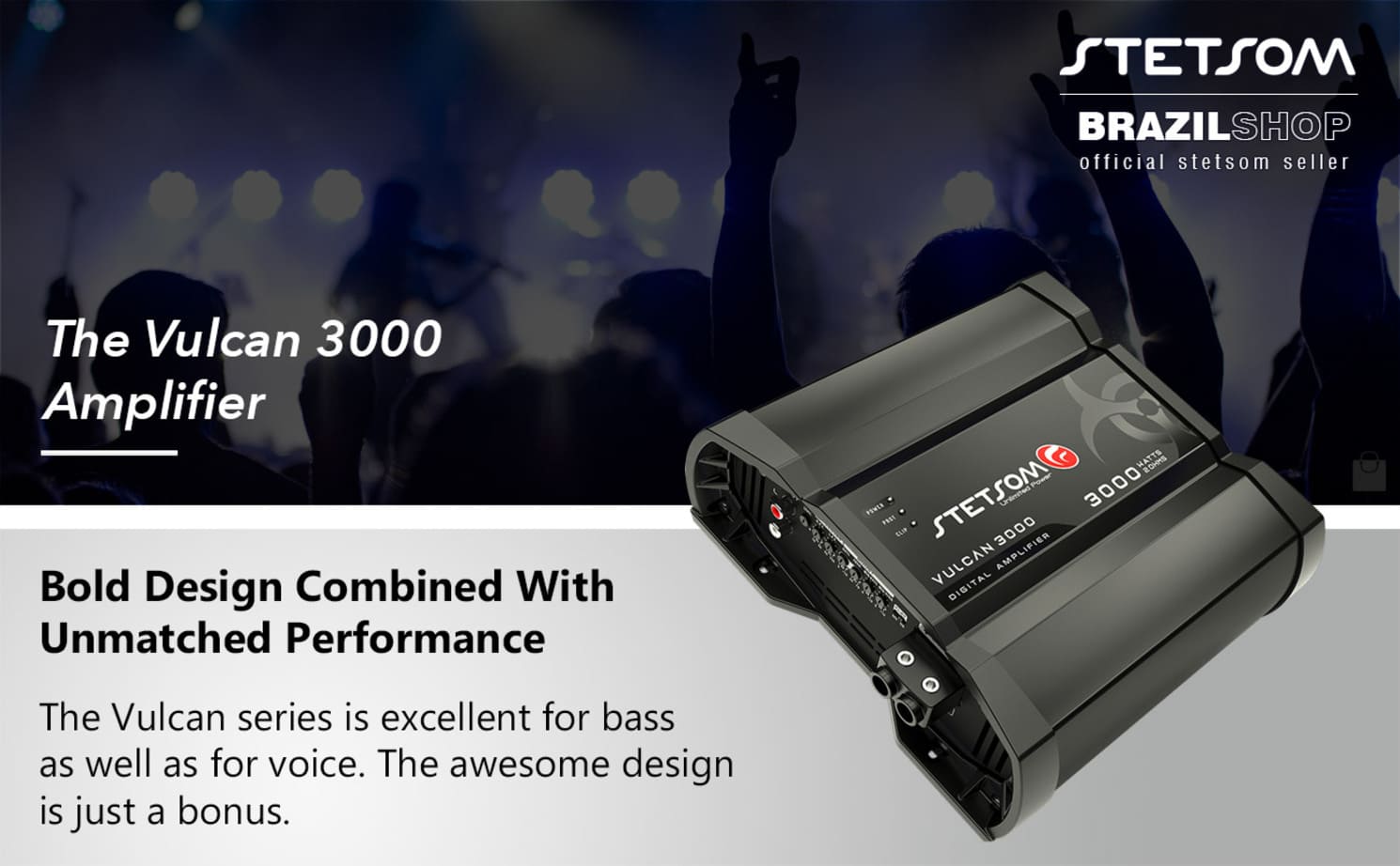 Stetsom Vulcan 3000 1 Ohm Amplifier 3K Amp HD Bass & Voice Car - 3 Day ...